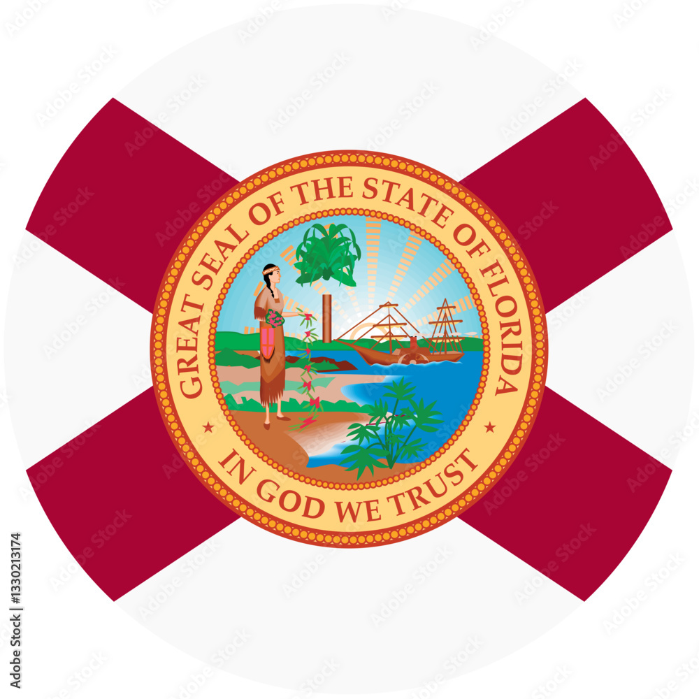 Floridas State Seal Proudly Displayed, A Symbol Of History, Heritage ...