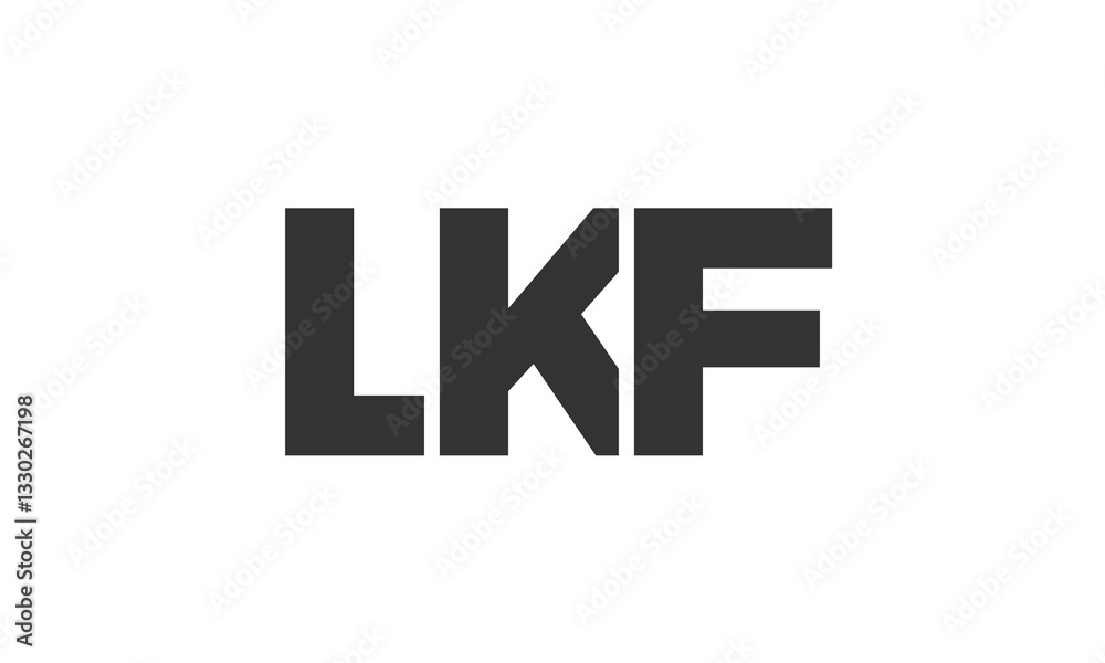 LKF logo design template with strong and modern bold text. Initial ...