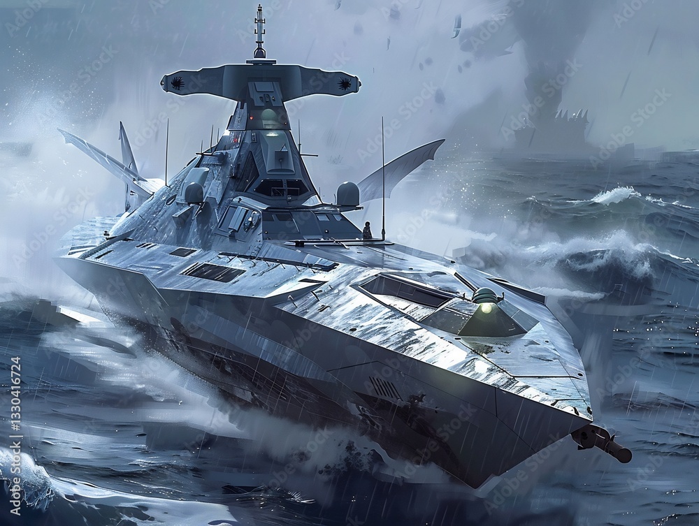 Corvette class warship designed image of hammerhead shark twin bridge ...