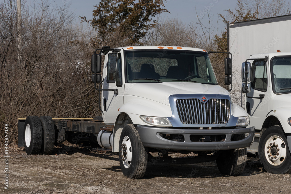 Navistar International Semi Tractor Trailer Truck display at a ...