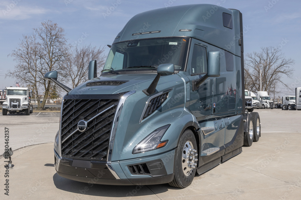 Volvo Trucks VNL860 display at a dealership. Volvo offers the VNL 860 ...