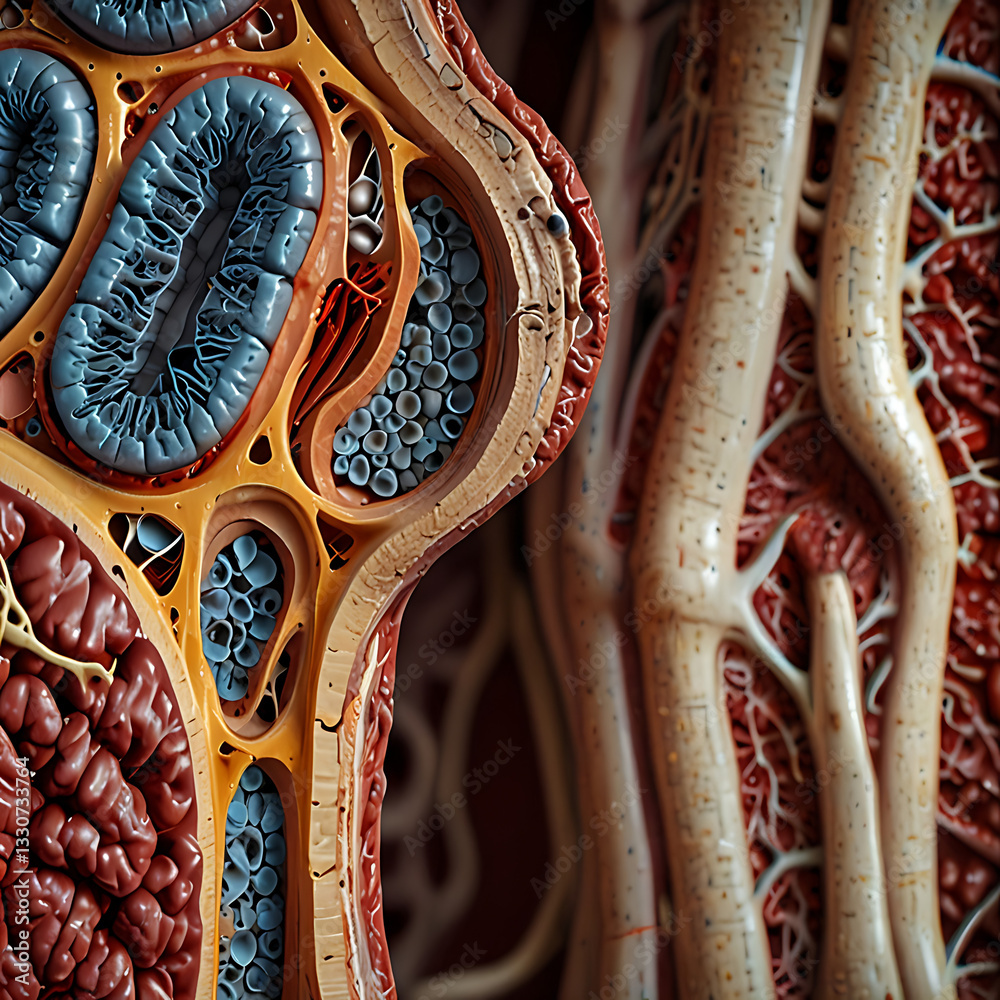 cross section of human anatomy Stock Photo | Adobe Stock