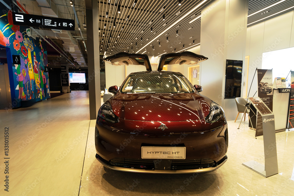 Bangkok, Thailand- 16 january 2025: The Hyptec HT is an electric mid ...