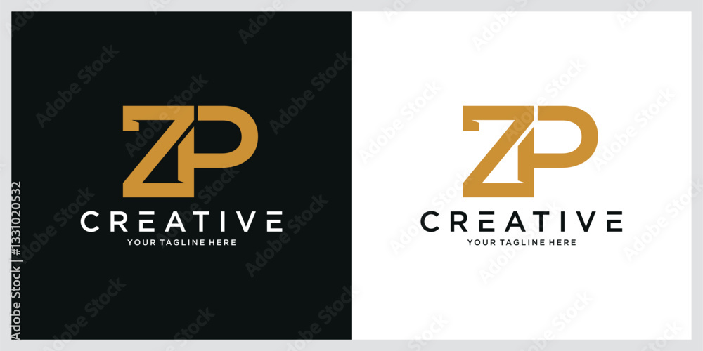Initial Letter ZP Logo Design vector Template Stock Vector | Adobe Stock