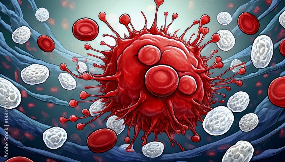 [BAA] å_Fun and informative cartoon illustration depicting white blood ...