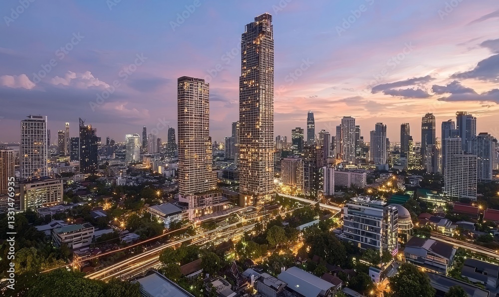 Abstract dot points linked by gradient lines illustrate the connection ...