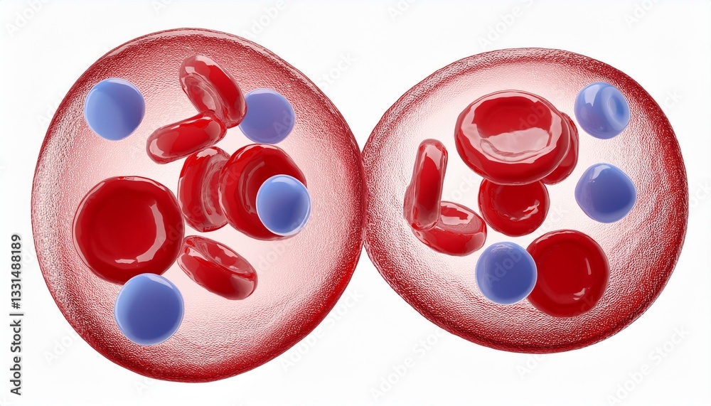 blood cells series neutrophils eosinophils basophils lymphocytes ...