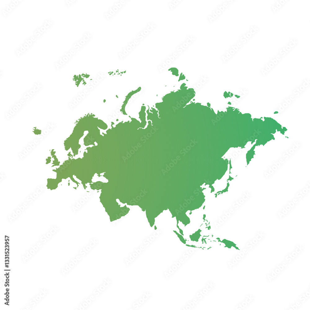 Map of Eurasia, sign silhouette. World Map Globe. Vector Illustration ...