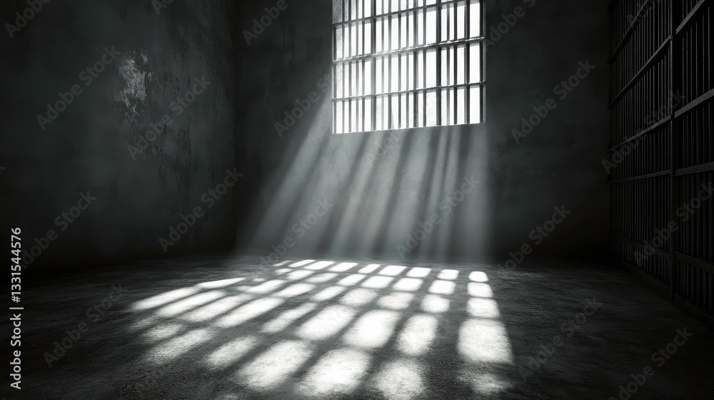 Haunting prison break scene abandoned jail cell digital artwork dark ...
