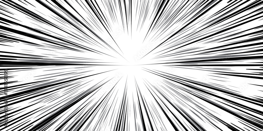 Central black lines on a white bg to illustrate the speed effect in ...