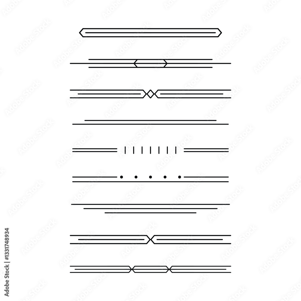 Text dividers doodle set. Wedding decorative elements. Divider ornament ...