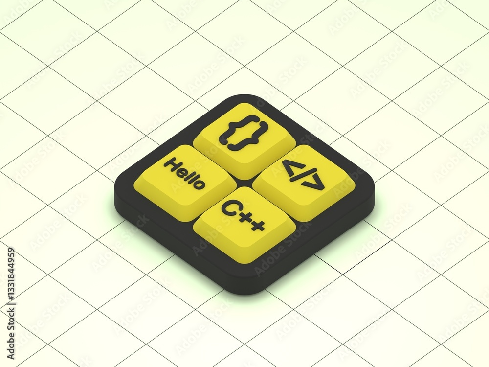 Code of Innovation: A square arrangement of four keyboard keys on a ...