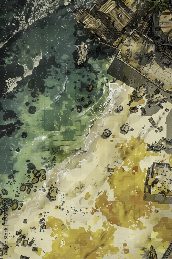 post apocalyptic map, battlemap, wasteland map, rpg map, game map, survival map, fallout map ...