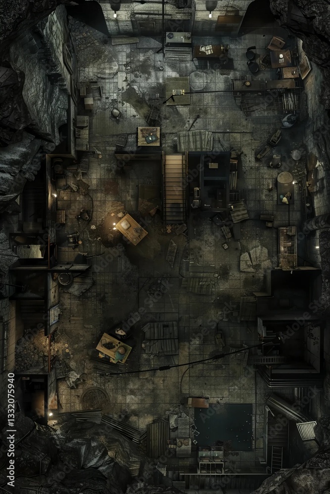 post apocalyptic landscape survival adventure game map ruined desert ...