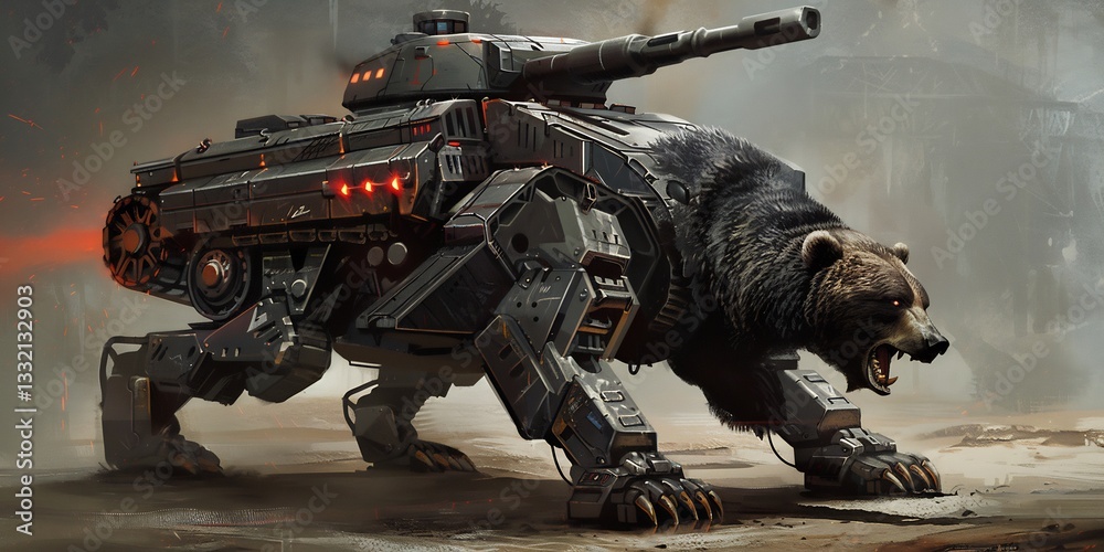 Main battle tank fused raw power of grizzly bear massive steel clad ...