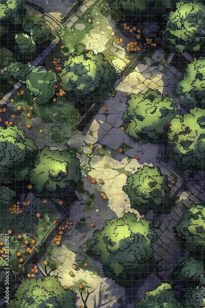 Ilustración de Stock dnd battlemap gridded dnd map tactical gaming grid ...