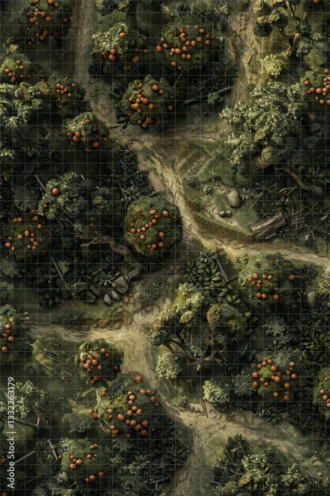 Ilustración de Stock dnd battlemaps gridded fantasy map dungeon grid ...