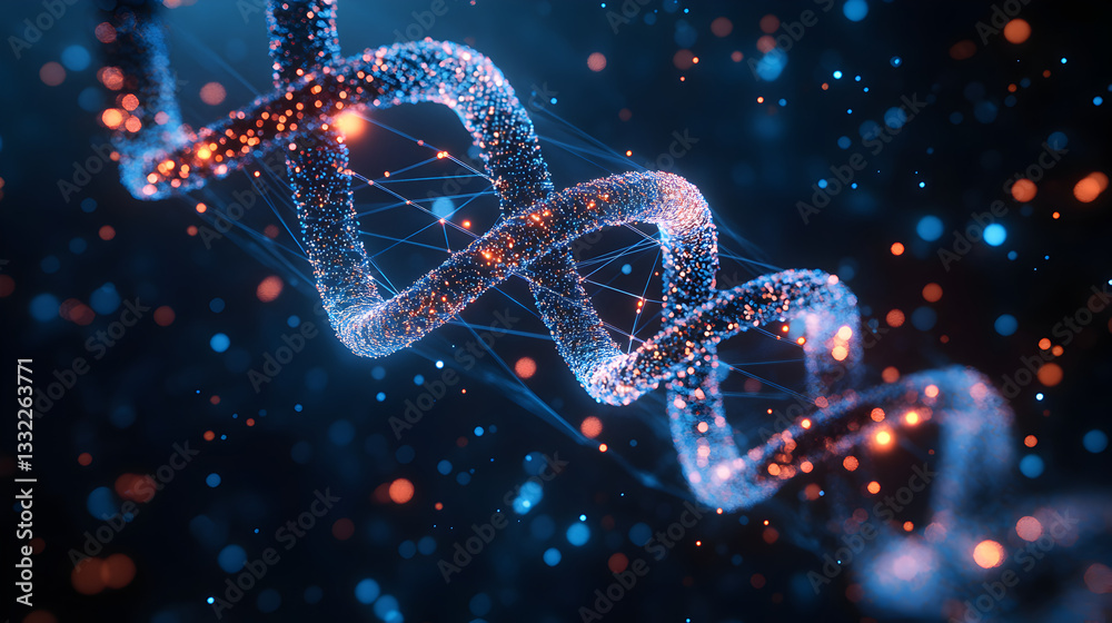 una cadena de ADN en el organismo estructura genetica gen del cuerpo humano molecular estructura ...