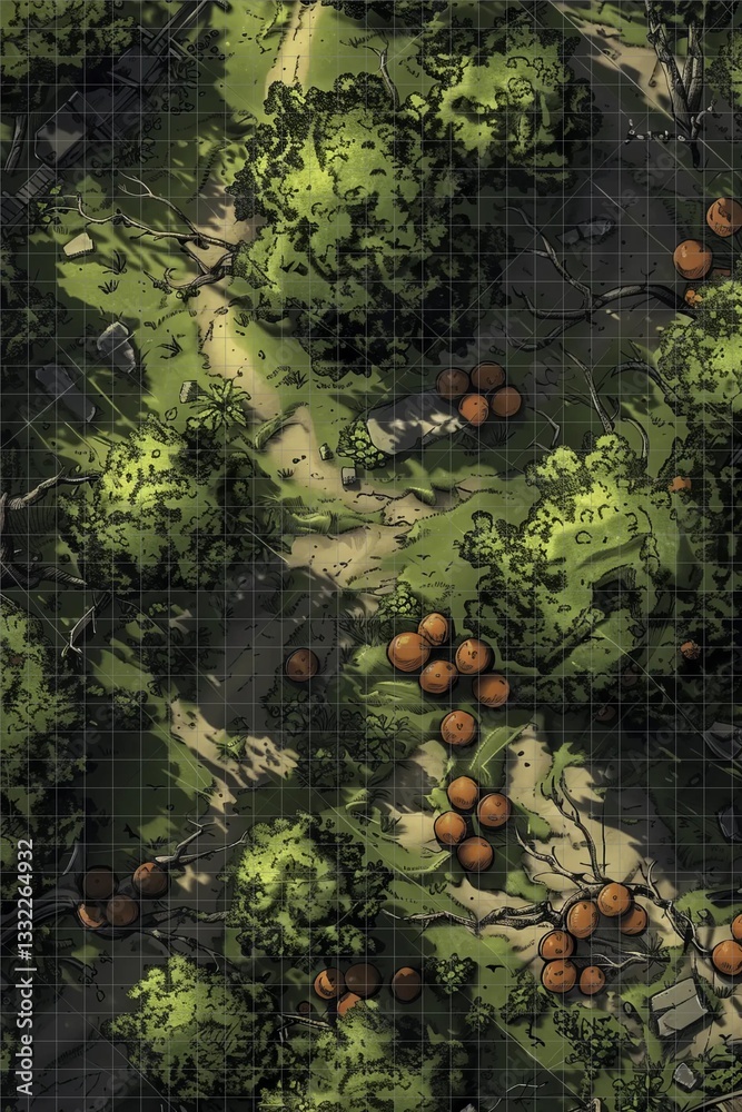 dnd battlemat gridded dnd map tactical grid tabletop gaming terrain ...