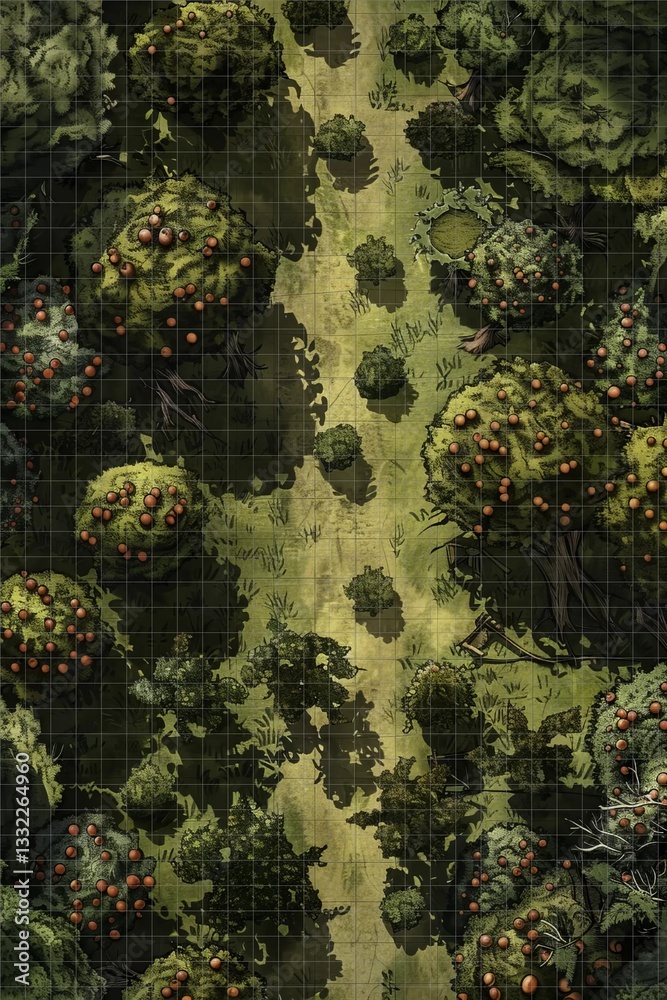 DND battlemap gridded fantasy map for tabletop role-playing games ...