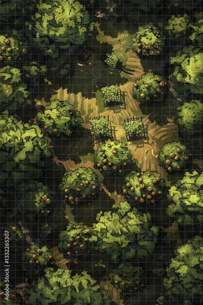 DND battlemaps gridded fantasy game map scenic grid overlay detailed ...