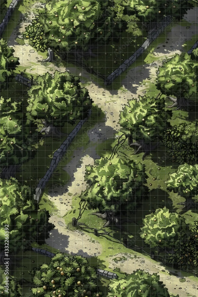 dnd battlemap gridded fantasy terrain grid-based combat map versatile ...