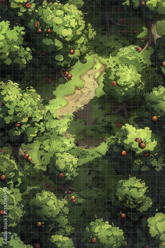 dnd battlemap grid tactical fantasy map for tabletop games detailed ...