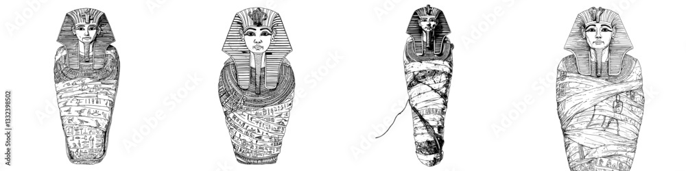 Medieval iron maiden torture device depicted in a modern sketch ...