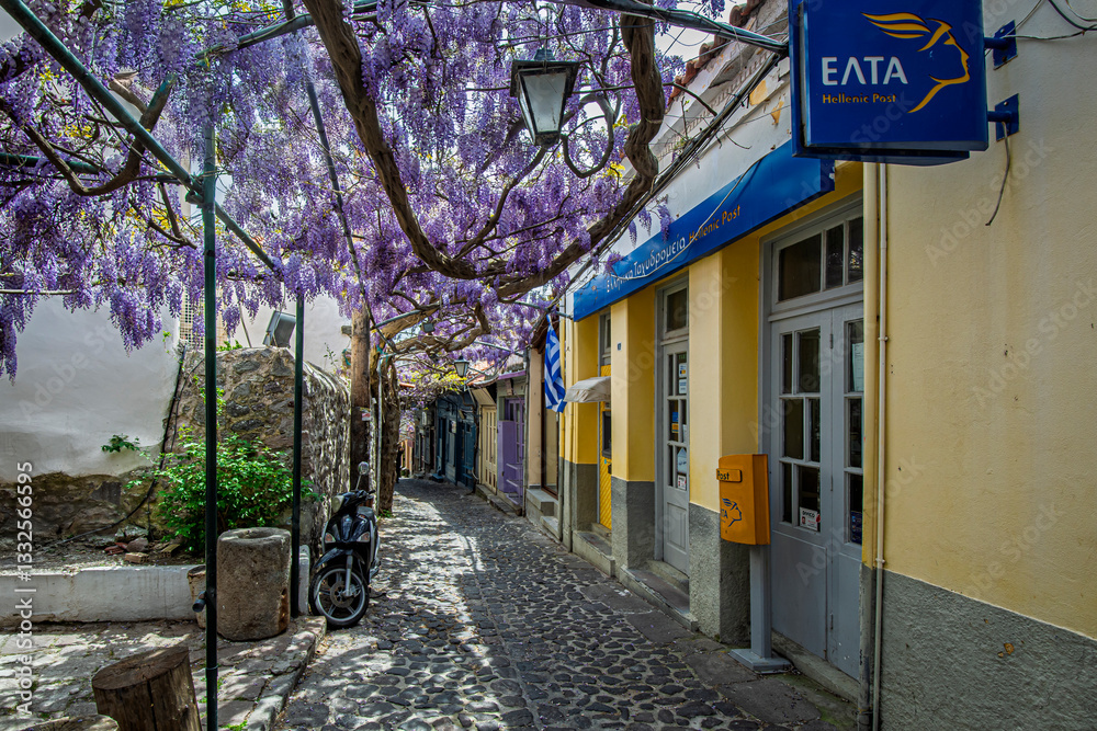 Foto de Stock Molyvos on Lesvos is the most beautiful alleyway in the ...