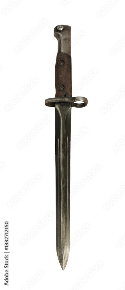 old military bayonet isolated on transparent background Stock Photo ...