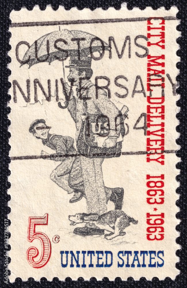 U.S. postage stamp issued in 1963 commemorating the 100th anniversary ...