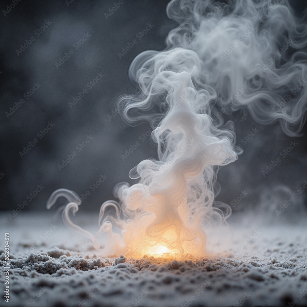 Ethereal vapor rising from heated ground, cinematic realism Stock ...