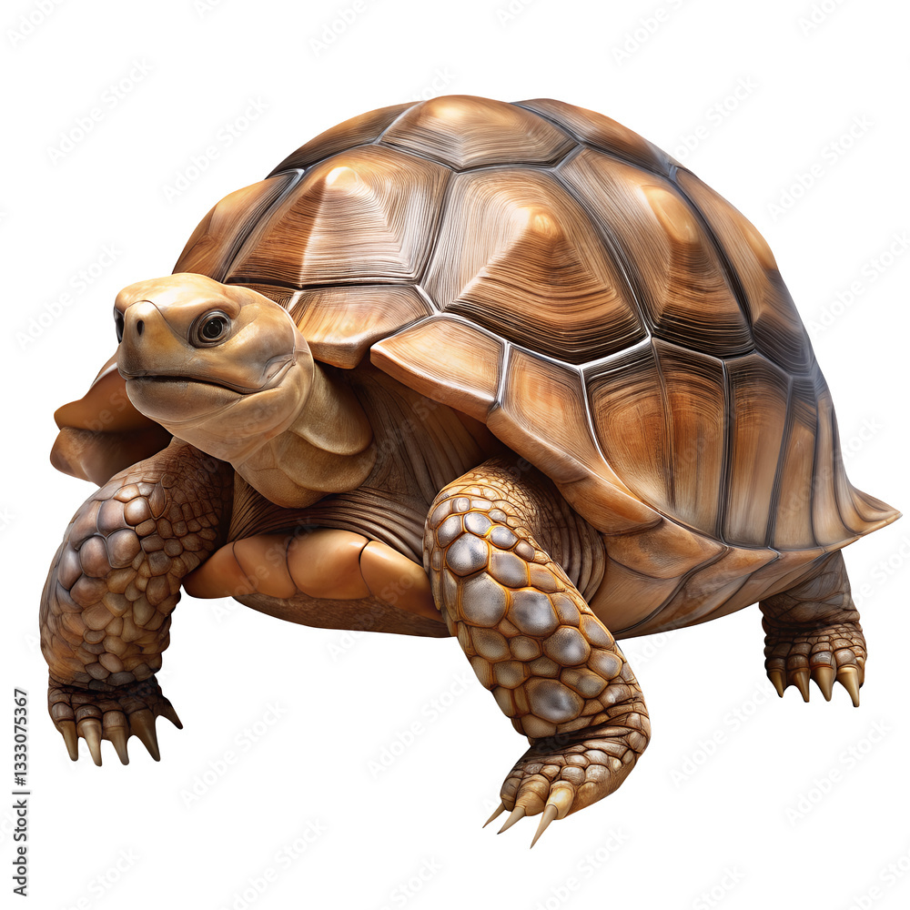 Giant Tortoise: A large, detailed illustration of a majestic giant ...