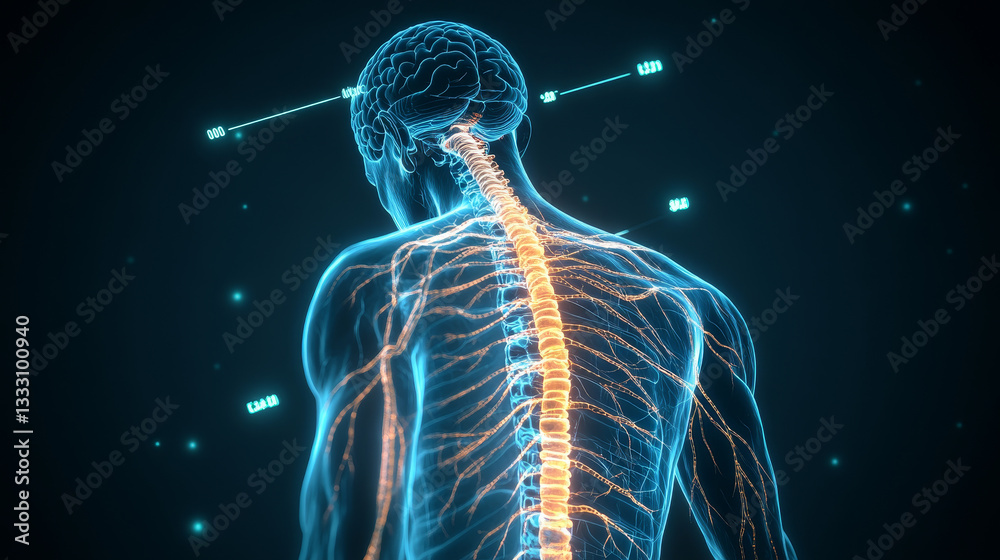 Human nervous system. Sympathetic and parasympathetic nerves anatomy ...