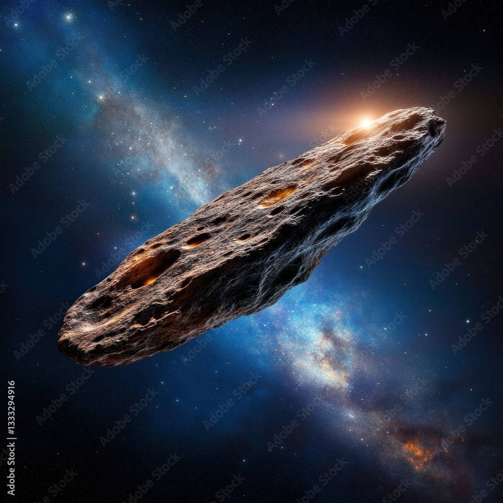 Illustration Stock Oumuamua Debris Theorized fragments from the first ...
