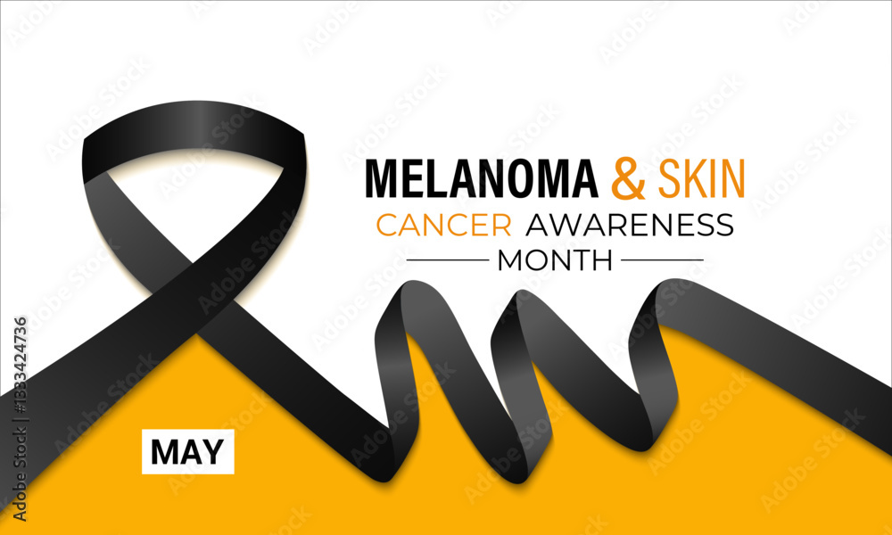 Vector graphic of Melanoma and skin cancer awareness month observed ...