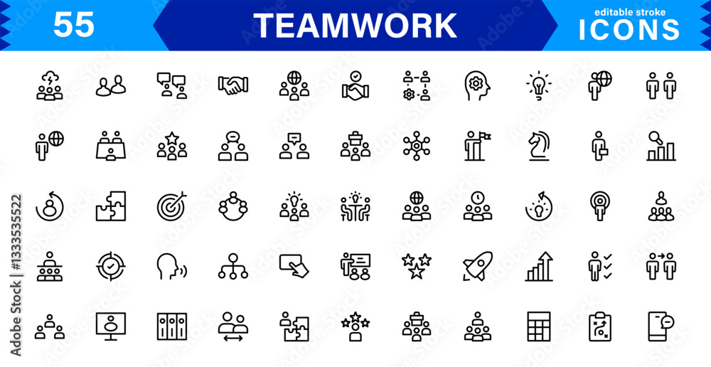 Teamwork and Collaboration Icon Pack. Clean, Scalable Icons for ...