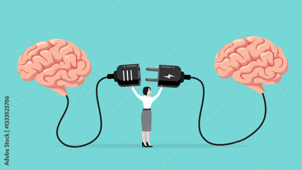 creative idea collaboration, collaborative thinking to make new ...