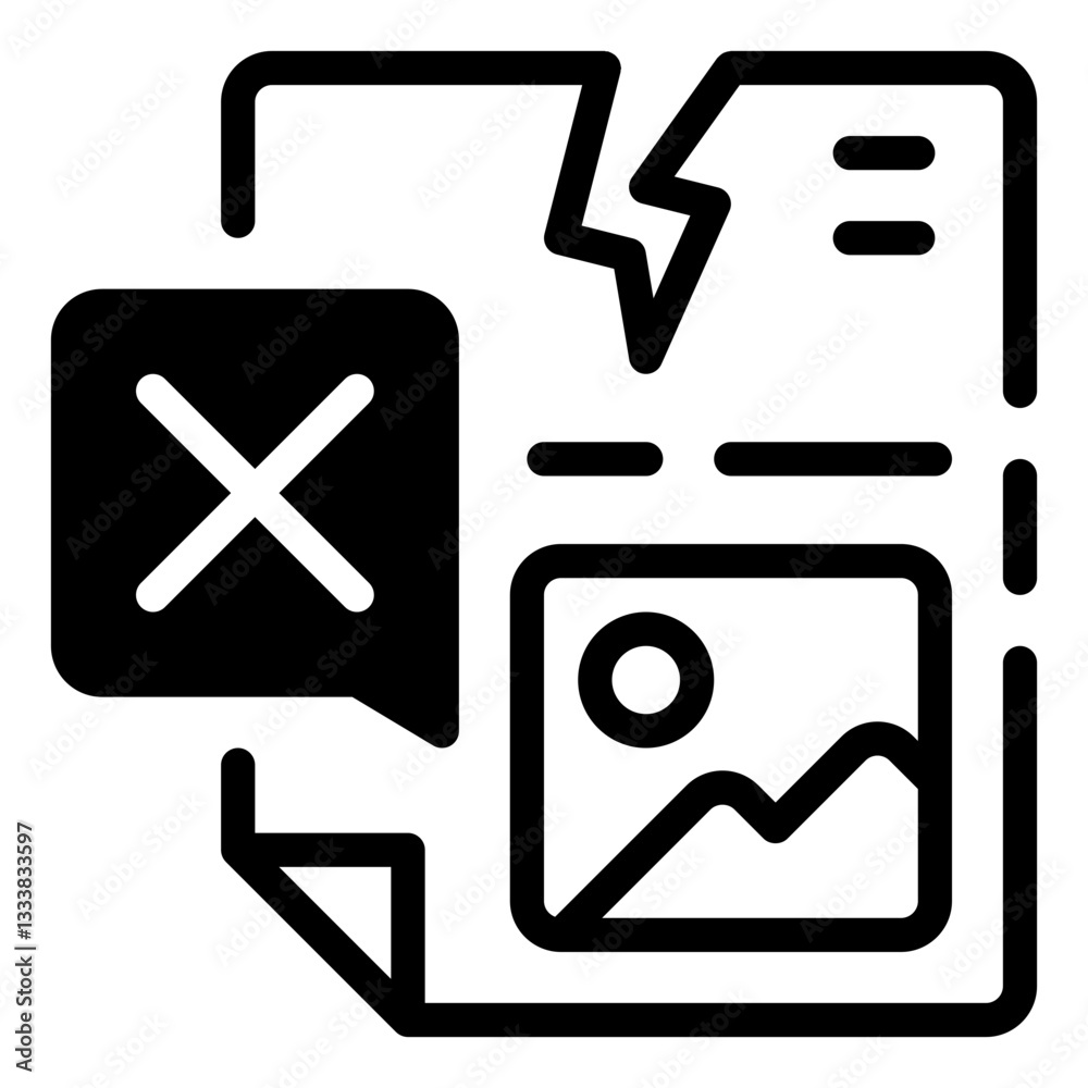 Document Destruction: An icon representing document destruction, with a ...
