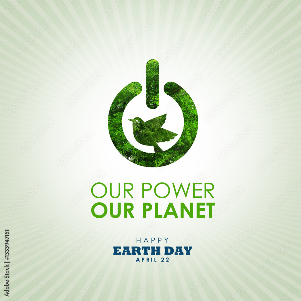 Our power, Our Planet : Earth day 2025 theme design. Green energy ...