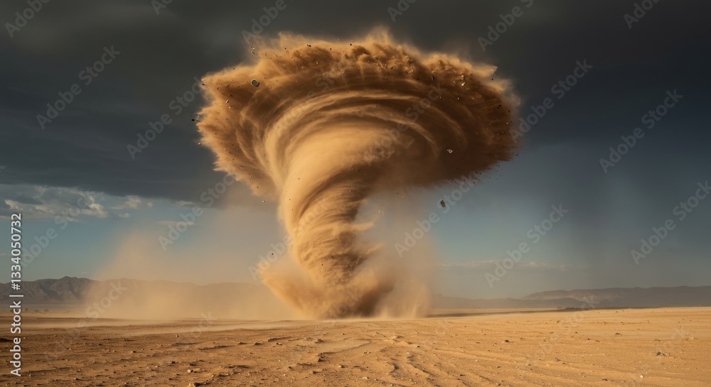 Generative AI Desert Dust Devil Fury Nature Power dust devil desert ...