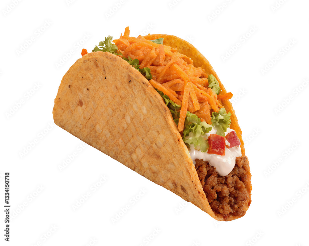 Taco Bell Doritos Locos Tacos isolated on white, transparent background ...
