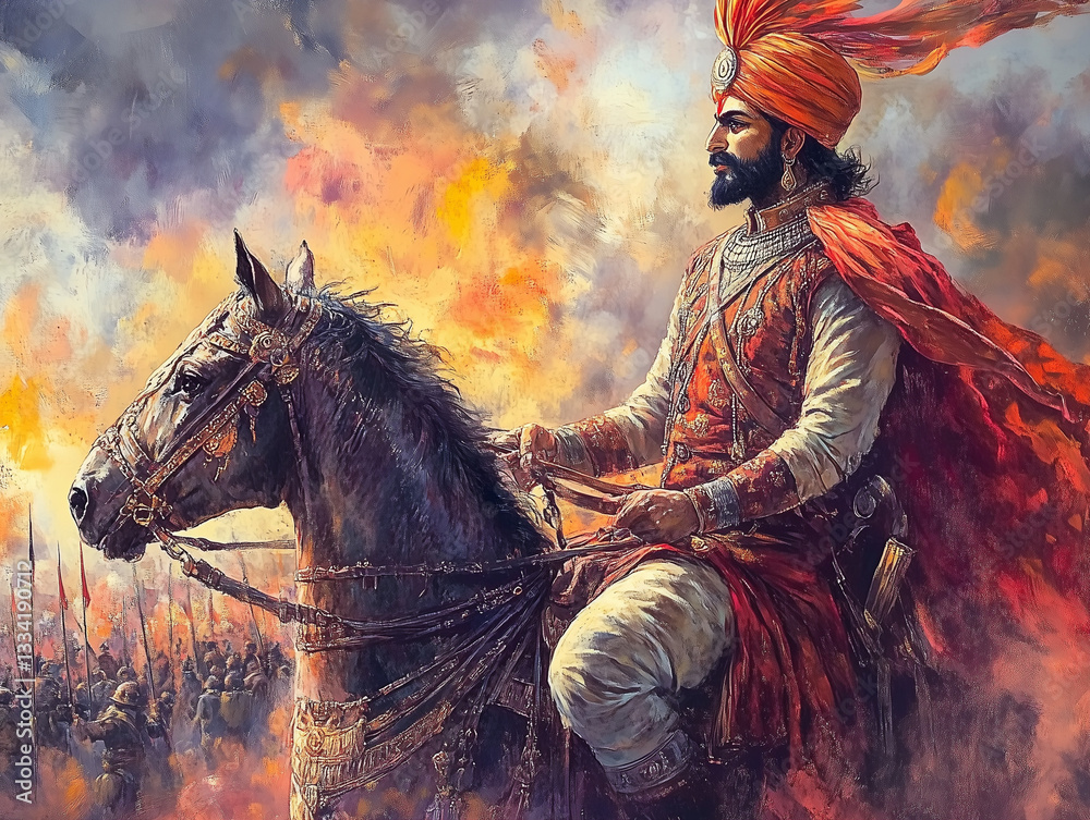 "AI-generated illustrations of Chhatrapati Shivaji Maharaj, the ...