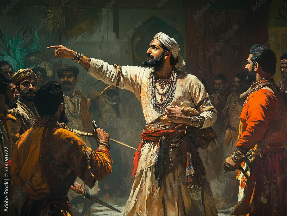 "AI-generated illustrations of Chhatrapati Shivaji Maharaj, the ...