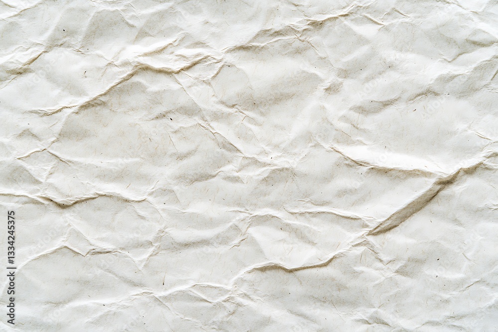 Crumpled White Paper Texture Background for Design and Mockups ...