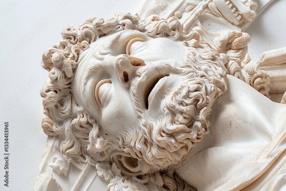 Eternal Slumber: A Masterpiece of Classical Marble Sculpture Stock ...