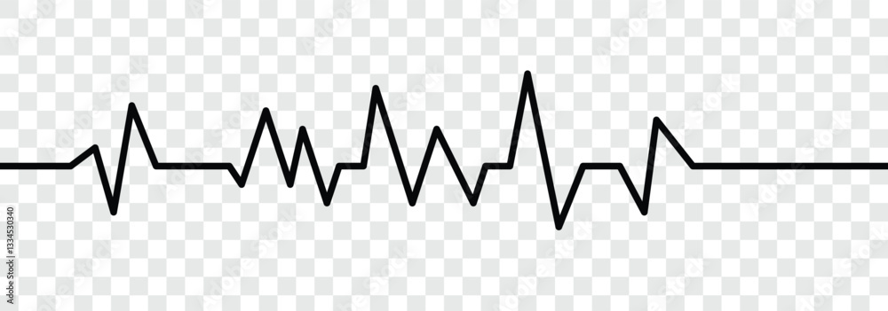 Heart beat icon set. Wave pulse. Cardio graph symbol. Medical icon ...