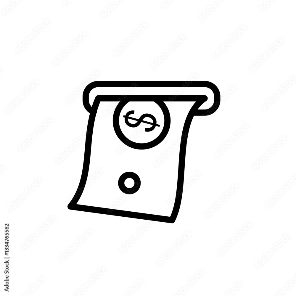 withdraw money icon, simple flat style, illustration, logo sign symbol ...