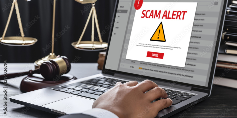 Cyber security software show alert of cyber attack for protection brisk ...