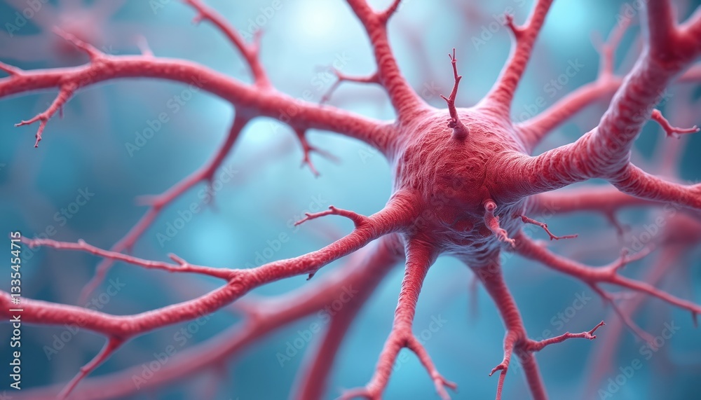 Stock-Foto „Illustration of red blood vessels branching out against ...